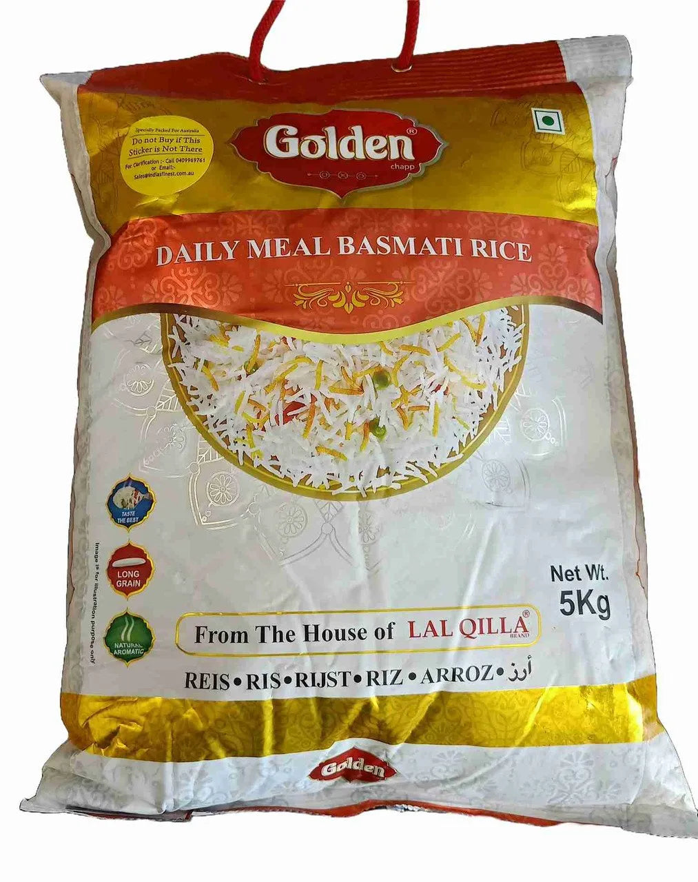 Lal Qilla Golden Basmati Rice 5KG – Click@Home